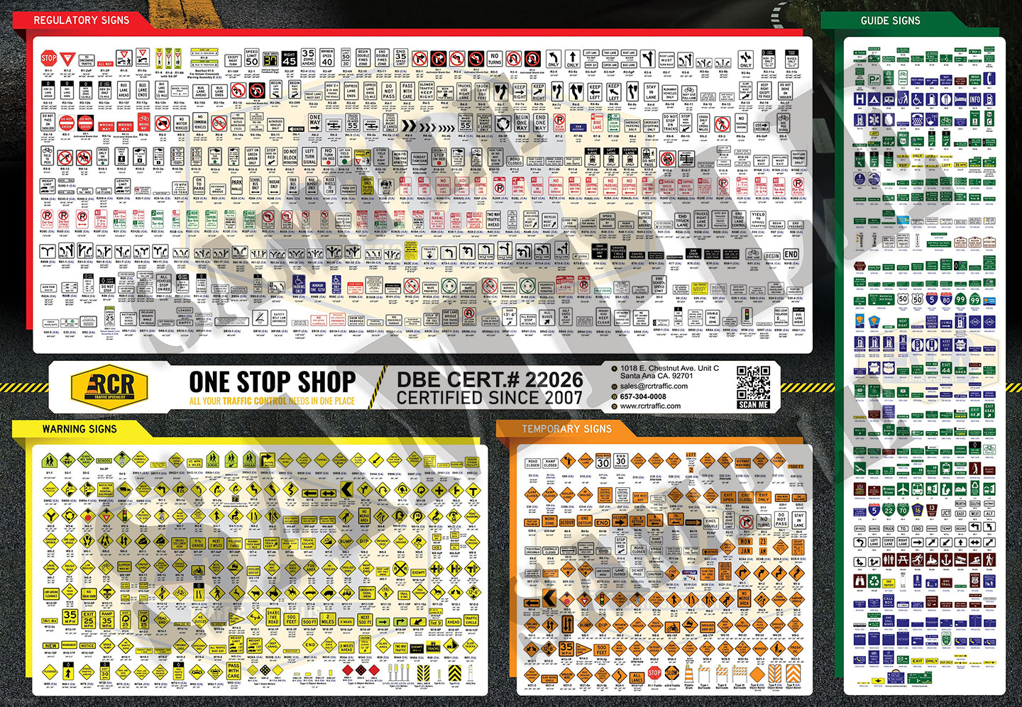 MUTCD SIGN CHART – RCR TRAFFIC