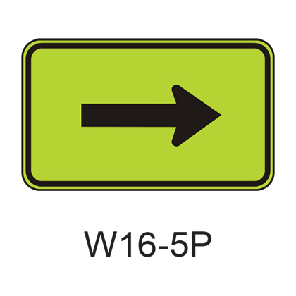Supplemental Arrow [plaque] W16-5P – RCR TRAFFIC