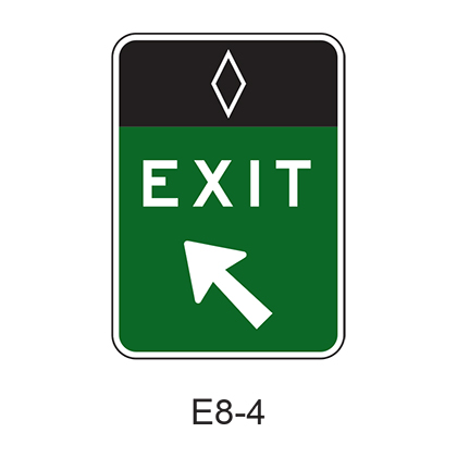 Preferential Lane Direct Exit Gore [HOV symbol] E8-4 – RCR TRAFFIC